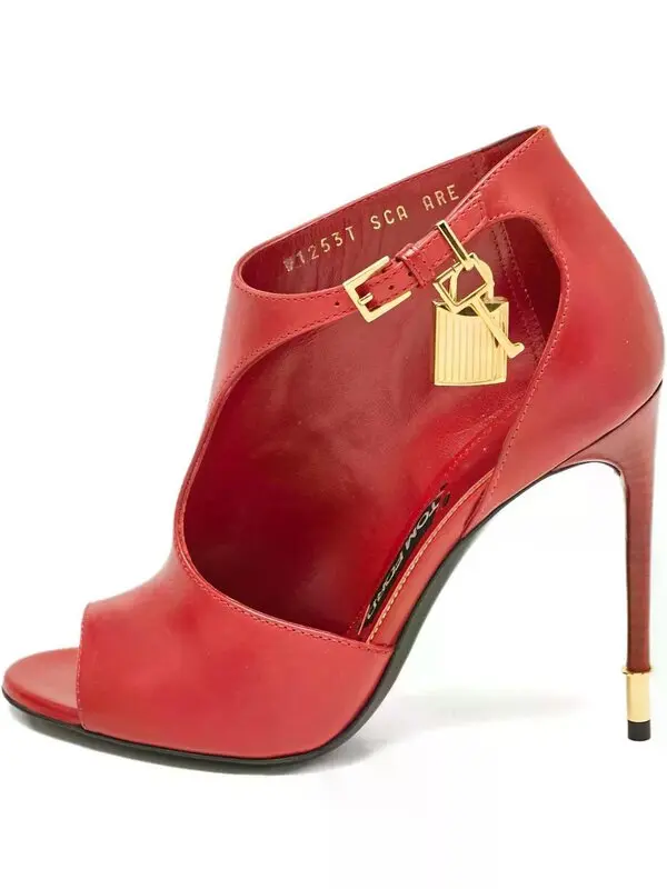 TOM FORD Leather Padlock Detail Stiletto Boots