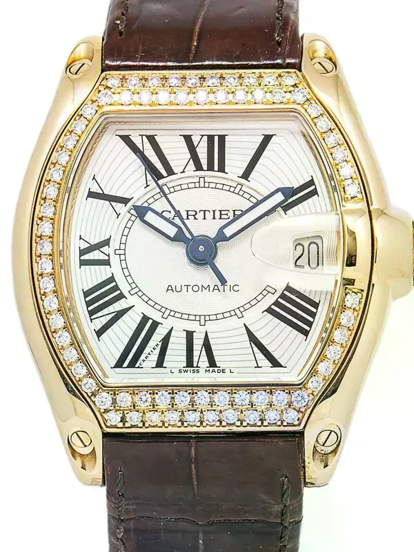 Cartier Roadster 18kt Yellow Gold Diamond Chronograph Watch