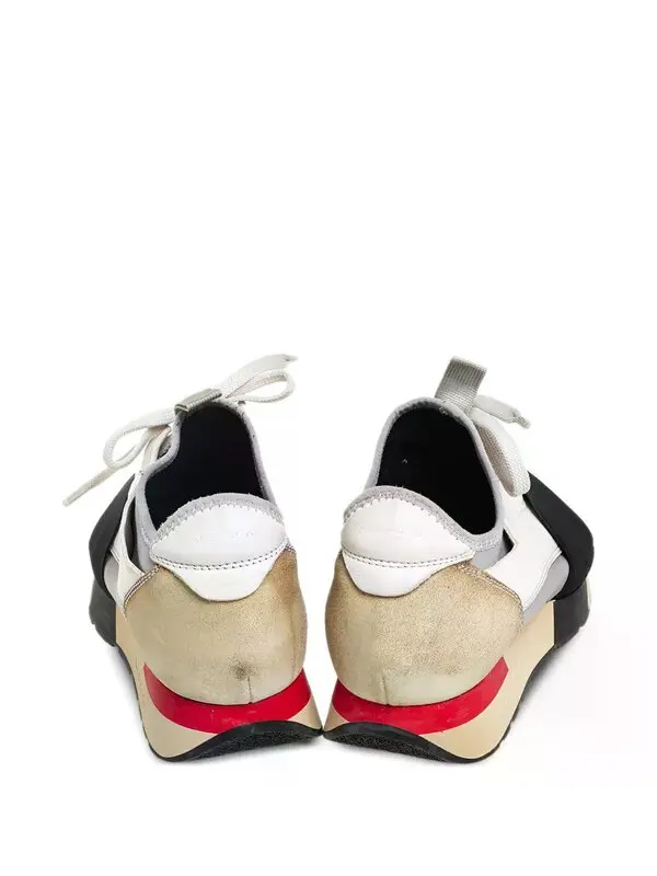 Balenciaga Race Runner Mesh-panelled Low-top Sneakers - White