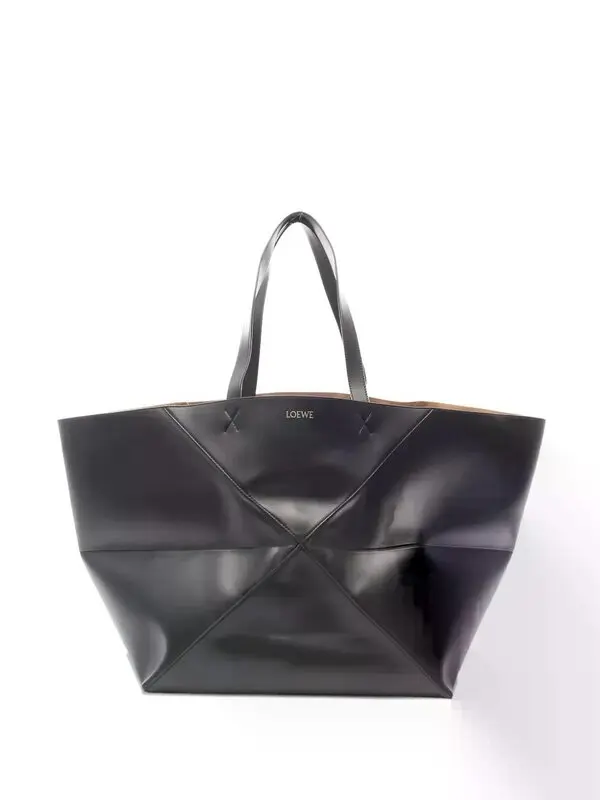 Loewe Puzzle Fold Tote Bag - Black