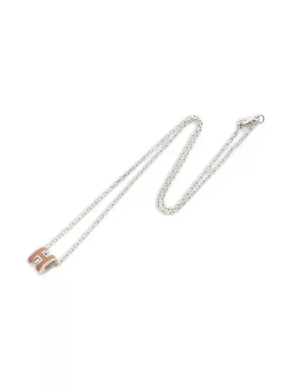 Hermès 2010s Mini Pop H Necklace - Silver