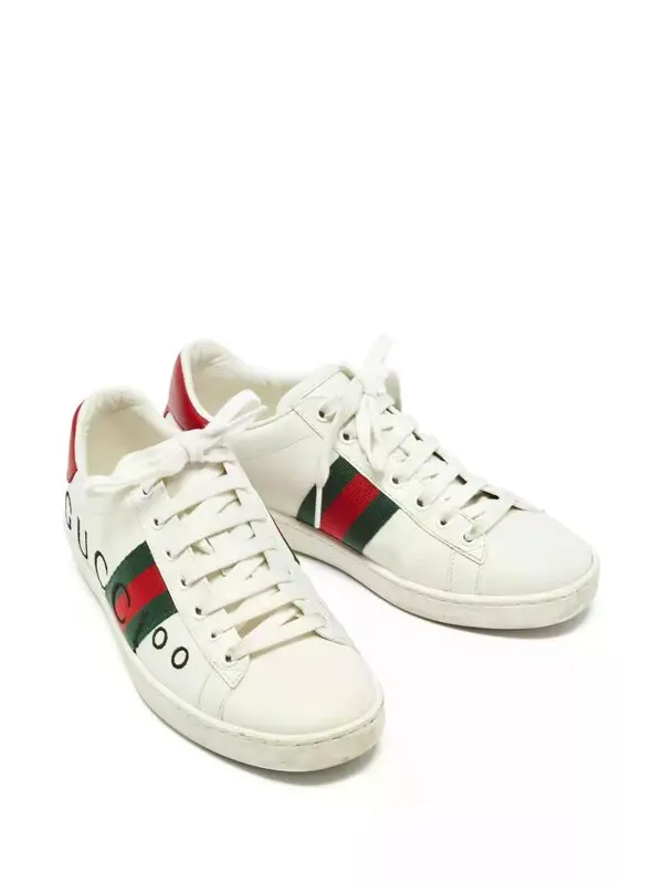 Gucci Ace Leather Sneakers - White