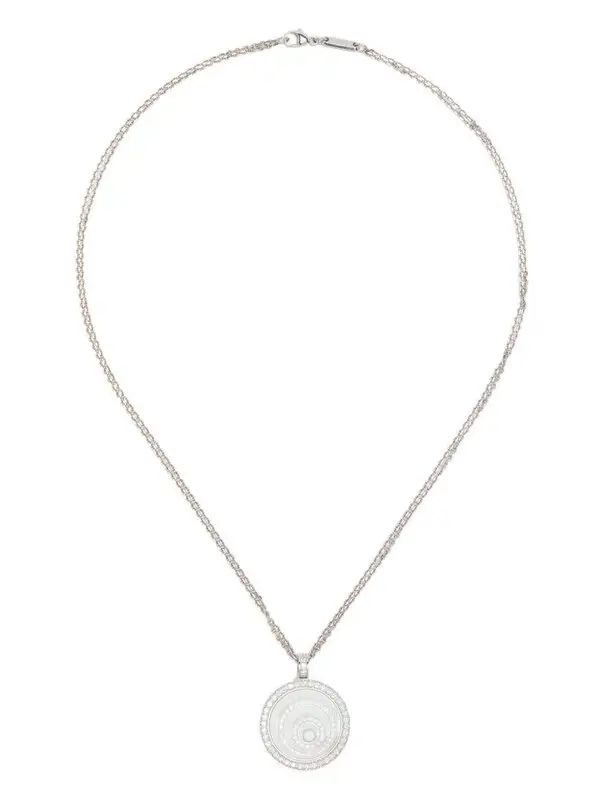 Chopard 18kt White Gold Happy Spirit Necklace - Silver