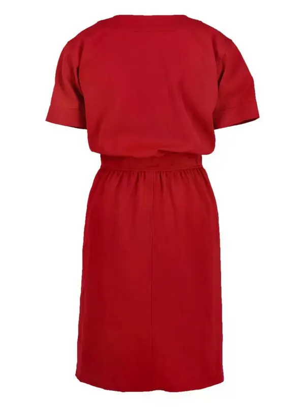 Saint Laurent Short-sleeve Button-front Midi Dress
