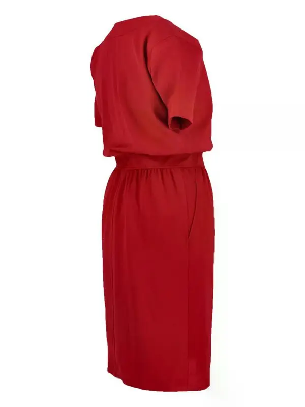 Saint Laurent Short-sleeve Button-front Midi Dress