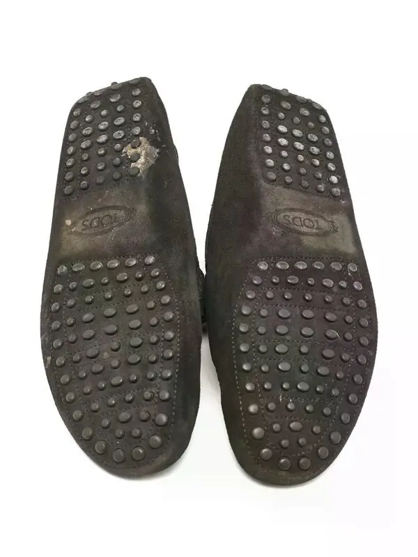 TOD'S Vintage Suede Buckle Loafers