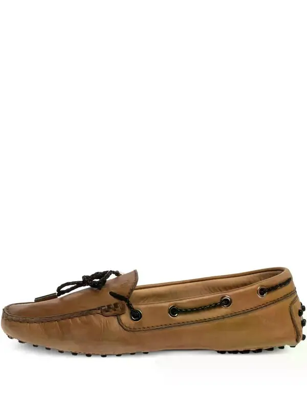 TOD'S Braided Leather Boat Shoes