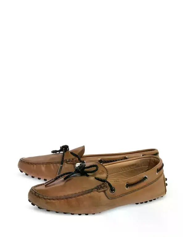 TOD'S Braided Leather Boat Shoes