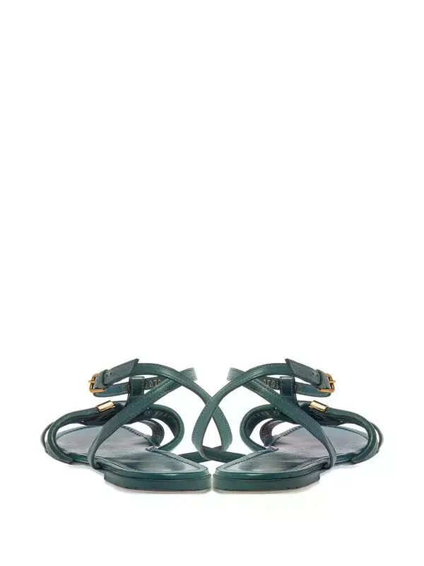 Saint Laurent Ycon Leather Sandals