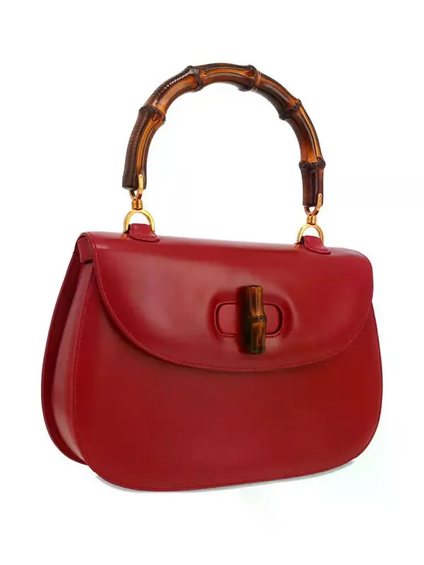Gucci Large Bamboo Handbag - Red