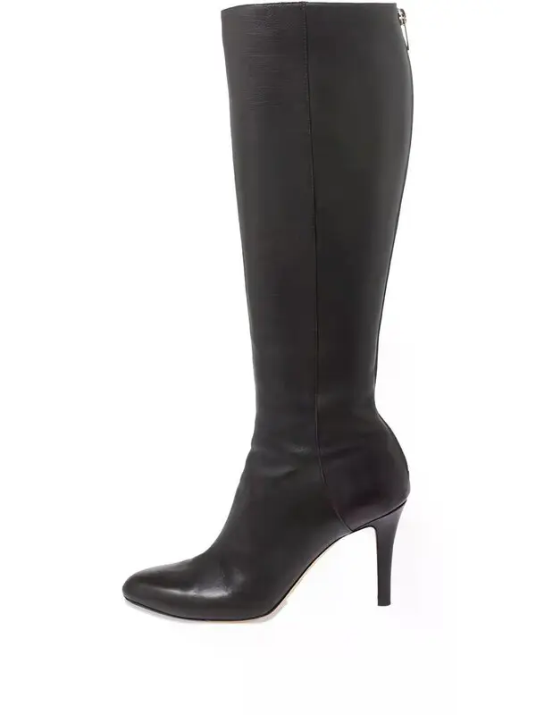 JIMMY CHOO 85mm Leather Zip-up Boots