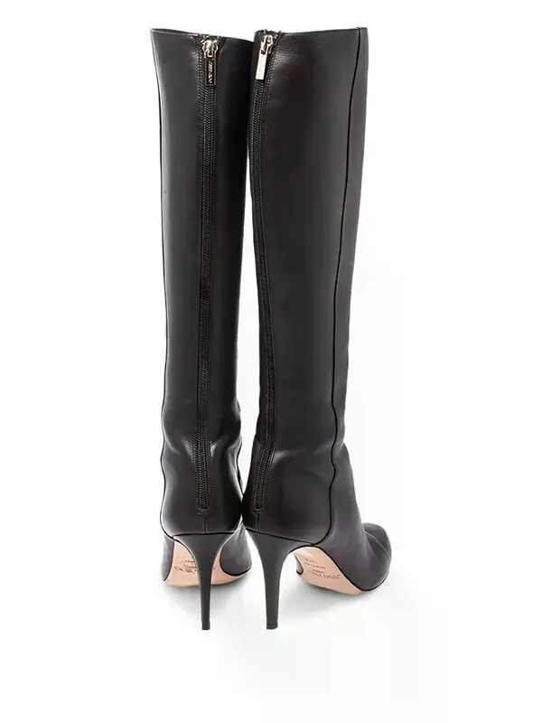 JIMMY CHOO 85mm Leather Zip-up Boots