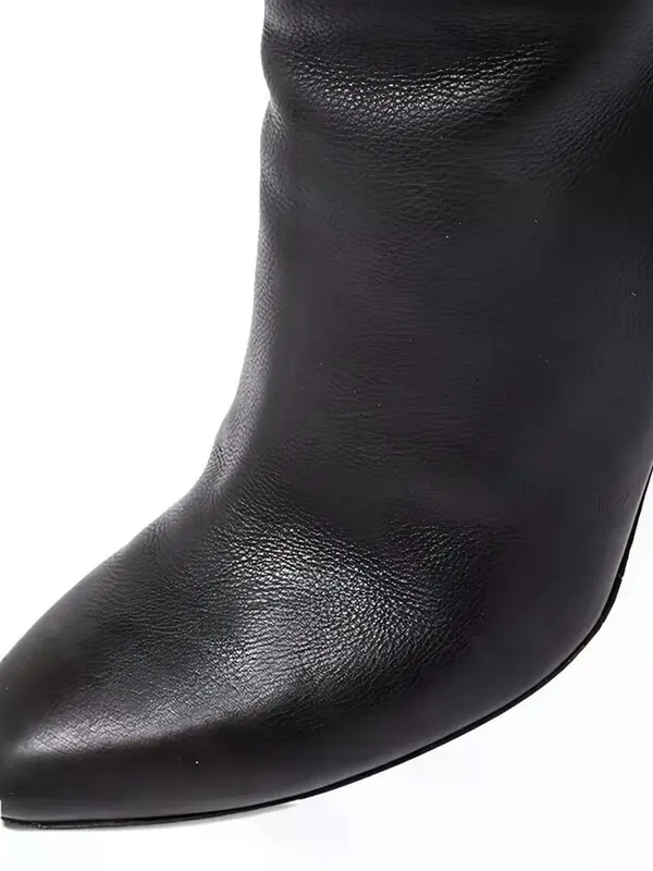JIMMY CHOO 85mm Leather Zip-up Boots