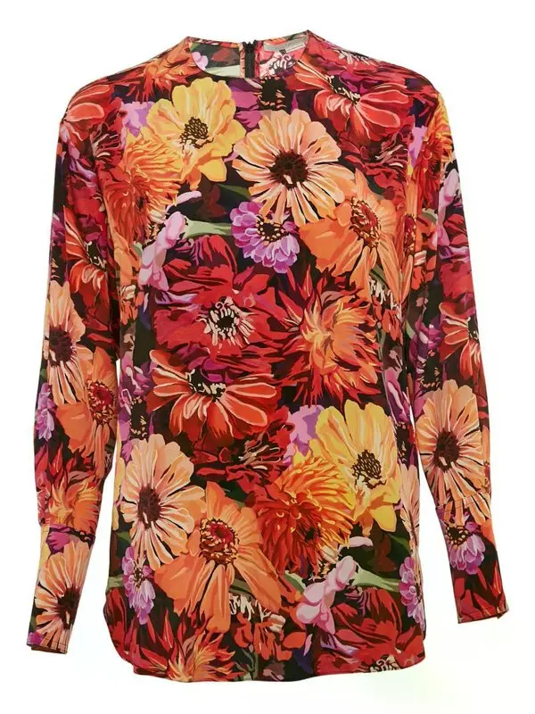 Stella McCartney Floral Print Silk Blouse