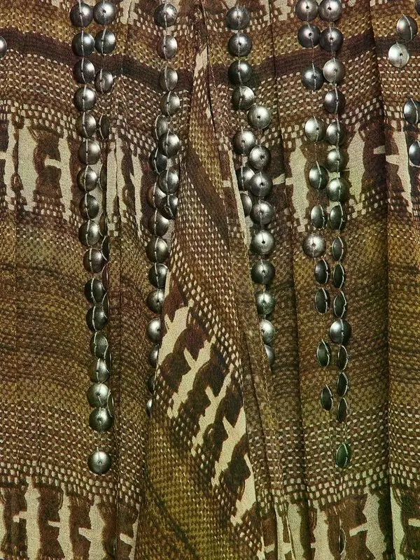 Diane Von Furstenberg Embellished Silk Mini Dress
