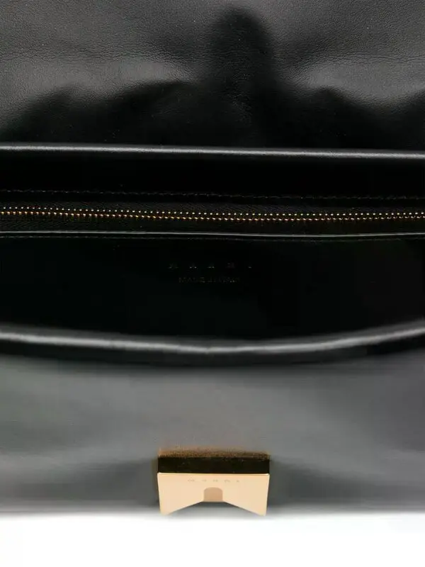 Marni Prisma Logo-stamp Leather Tote Bag