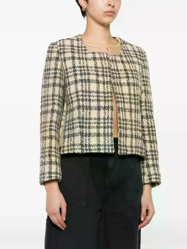 Comme Des Garçons 1997 Check-pattern Tweed Jacket