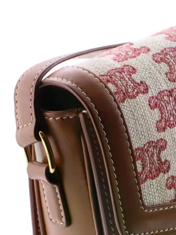 Celine Triomphe Canvas Medium Shoulder Bag - Neutrals