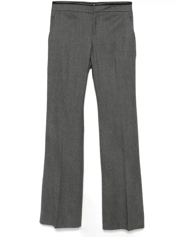 Gucci 2000s Flared Wool Flannel Trousers