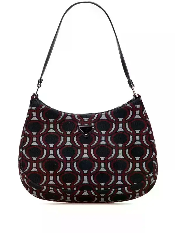 Prada Jacquard Knit Cleo Shoulder Bag