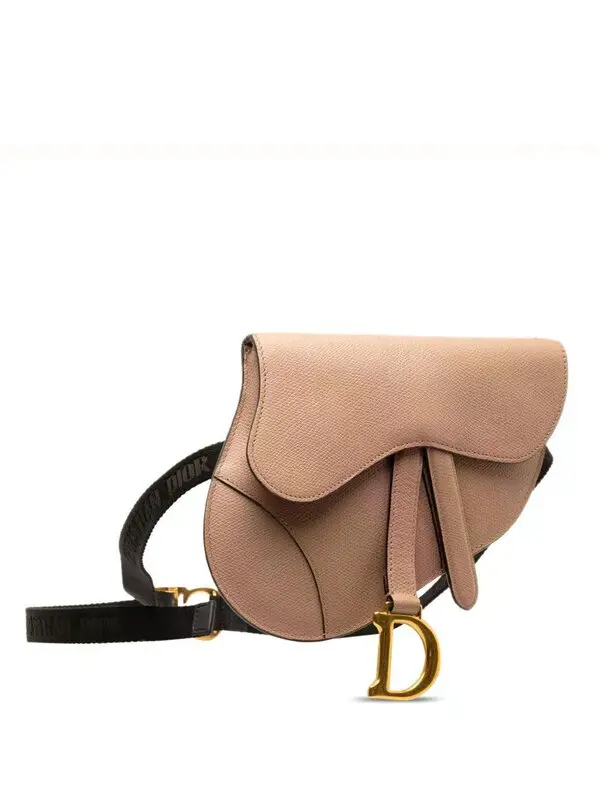 Dior 2019 Leather Saddle Belt Bag - Brown