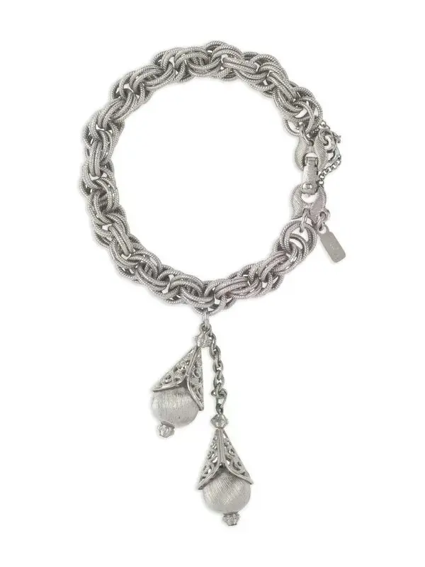 MONET 1970s -tone Plated Snake Chain Bracelet - Silver