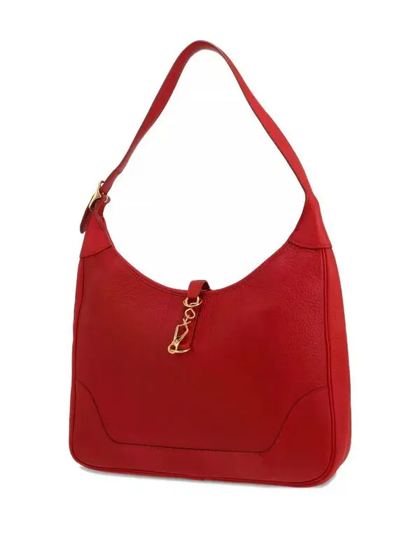 Hermès 1997 Trim Fjord Leather Shoulder Bag - Red