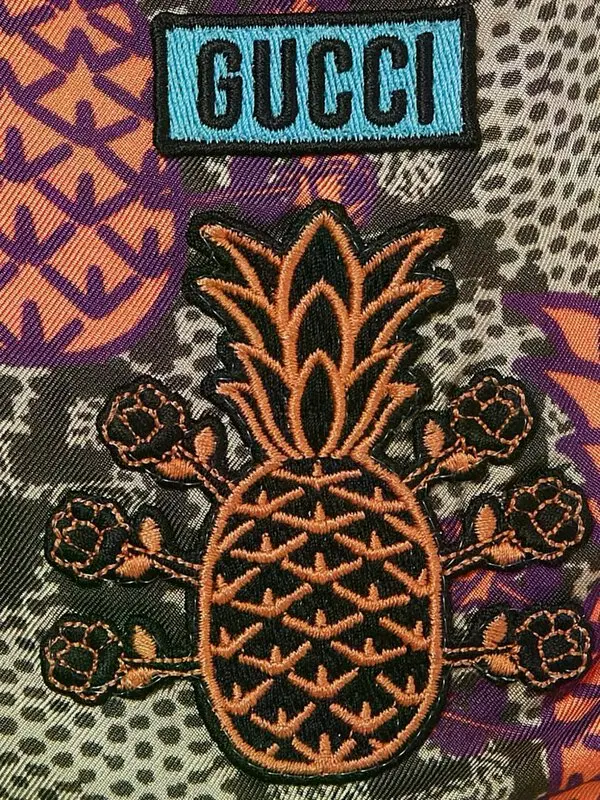 Gucci Gg Pattern Pineapple Motif Silk Shorts