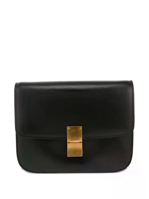 Celine Classic Box Leather Shoulder Bag - Black