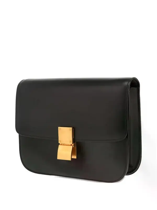 Celine Classic Box Leather Shoulder Bag - Black