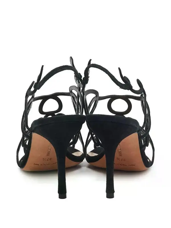 Manolo Blahnik Sculptural Strappy Stiletto Heeled Sandals