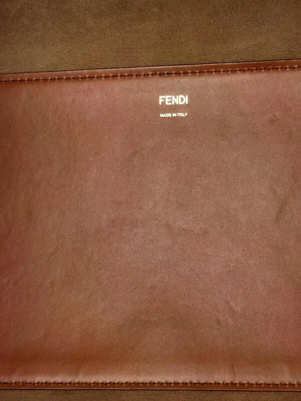 Fendi Sunshine Shopper Leather Large Tote Bag - Brown