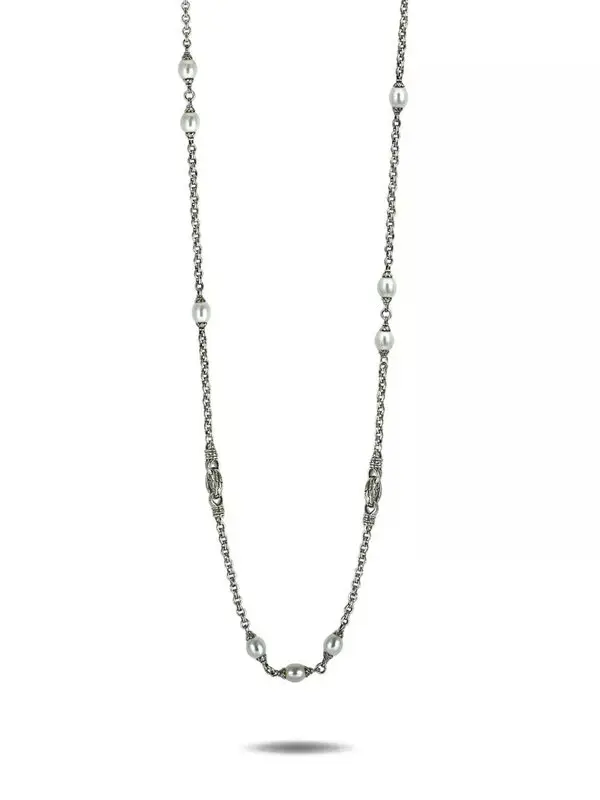 SCOTT KAY Sterling Pearl-embellished Necklace - Silver