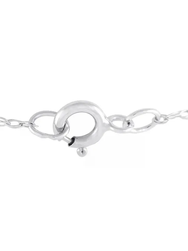 LB EXCLUSIVE 14k White Gold Diamond And Peridot Necklace