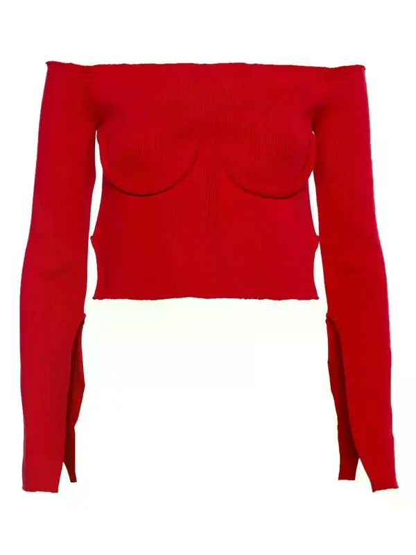 Orseund Iris Underwire Ribbed Top - Red