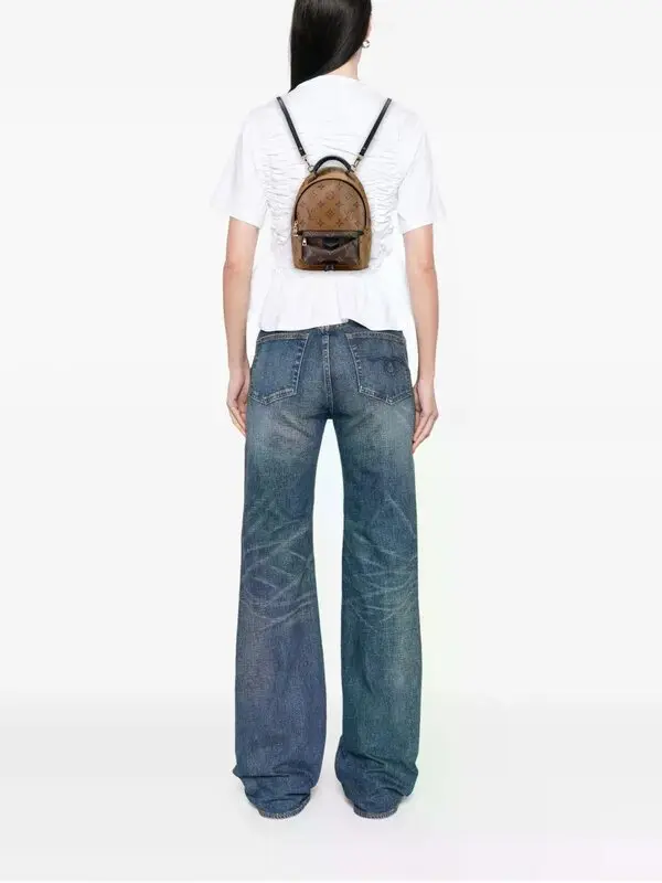 LOUIS VUITTON 2017 Monogram Reverse Mini Palm Springs Backpack - Brown