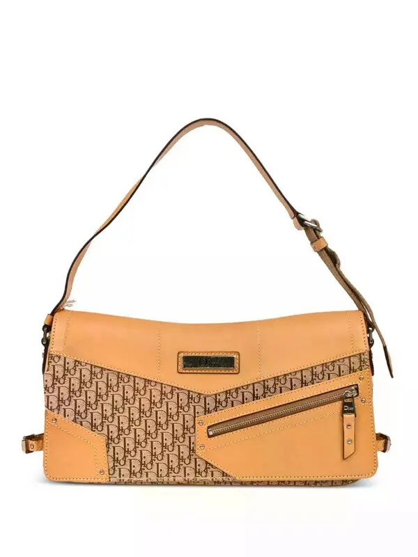 Dior 2003 Trotter Monogram Shoulder Bag