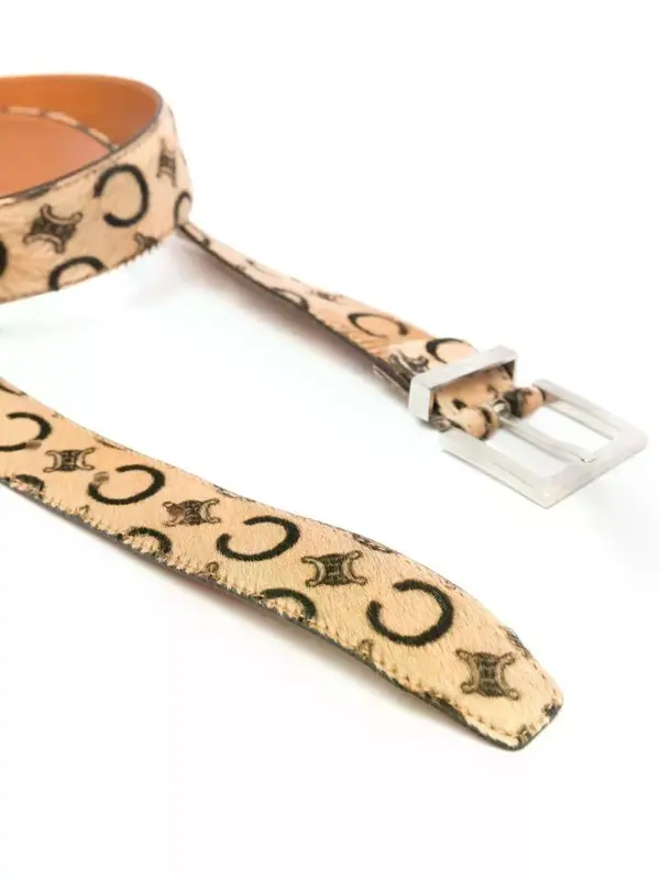 Celine 1990 Triomphe Leather Belt