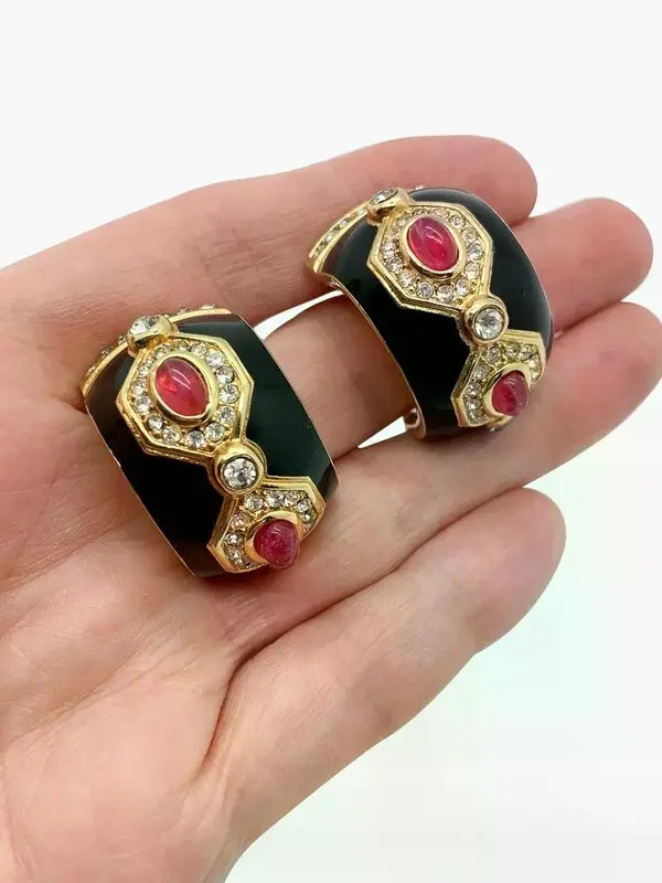 Dior 1980s Crystal-embellished Earrings