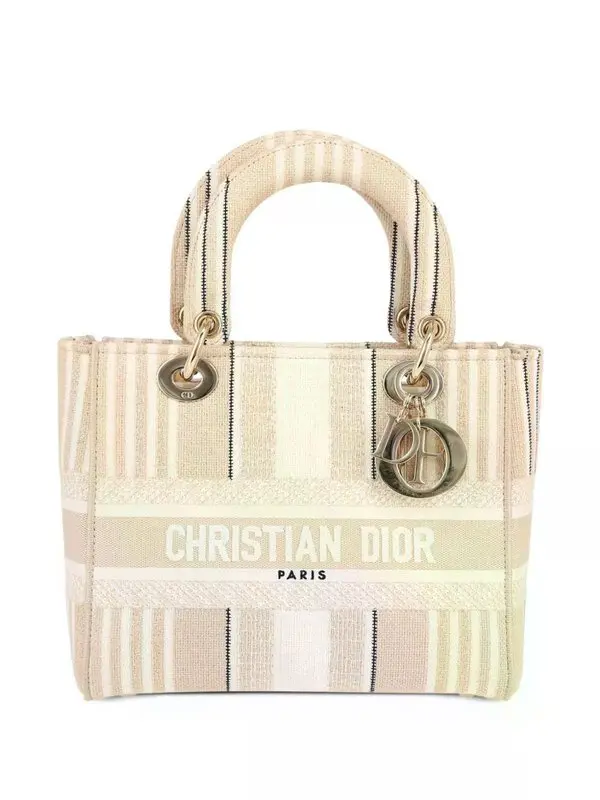 Dior 2020s Lady D-lite Handbag - Neutrals
