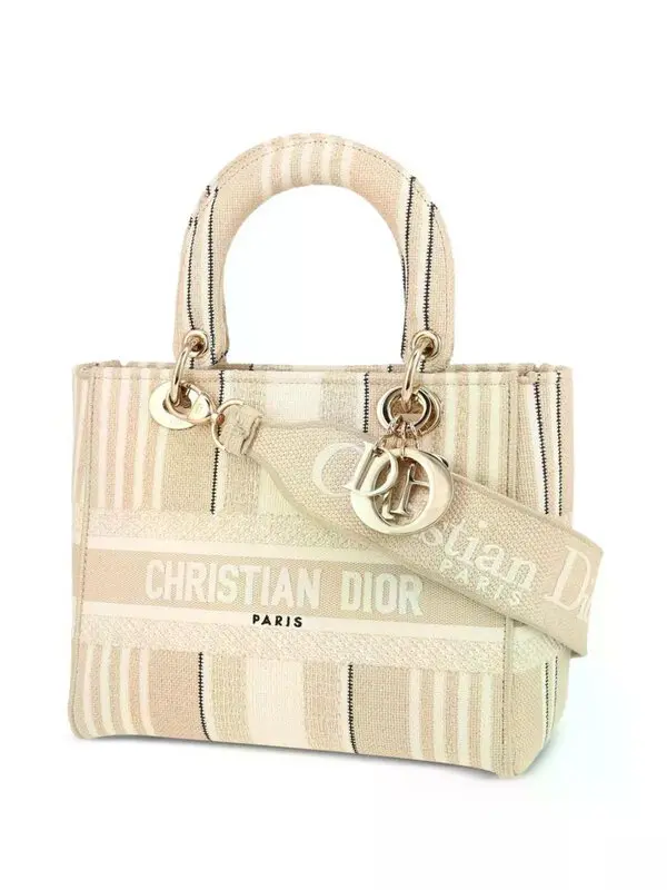 Dior 2020s Lady D-lite Handbag - Neutrals