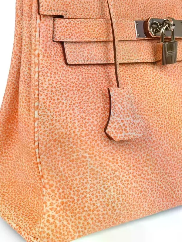 Hermès 2002 Kelly 28 Retourne Two-way Handbag - Orange