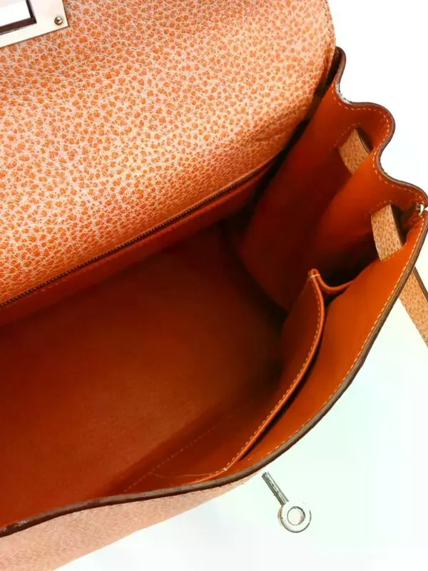 Hermès 2002 Kelly 28 Retourne Two-way Handbag - Orange