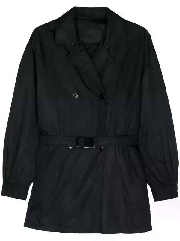 Prada 2000s Double-breasted Belted Trench Coat