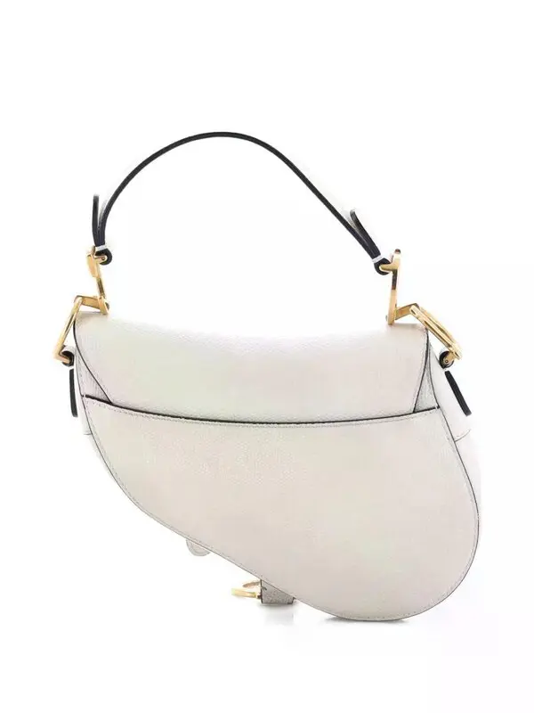 Dior Saddle Handbag Leather Mini Shoulder Bag - Neutrals