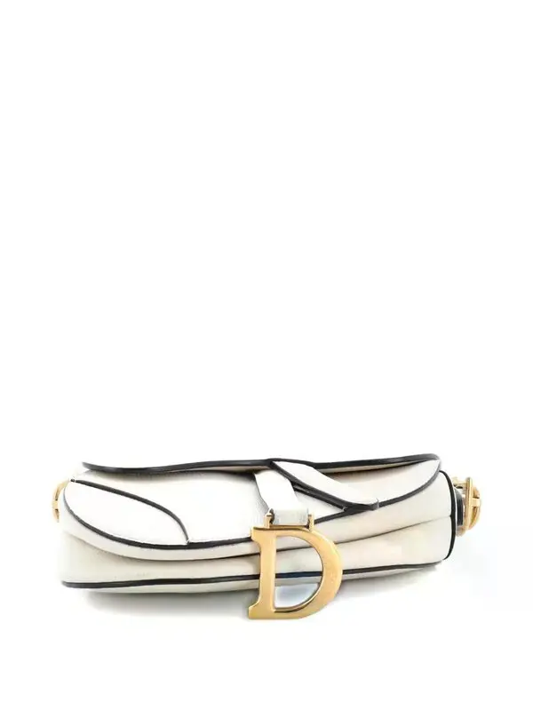 Dior Saddle Handbag Leather Mini Shoulder Bag - Neutrals