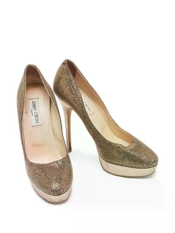 JIMMY CHOO 140mm Leather Platform Pumps