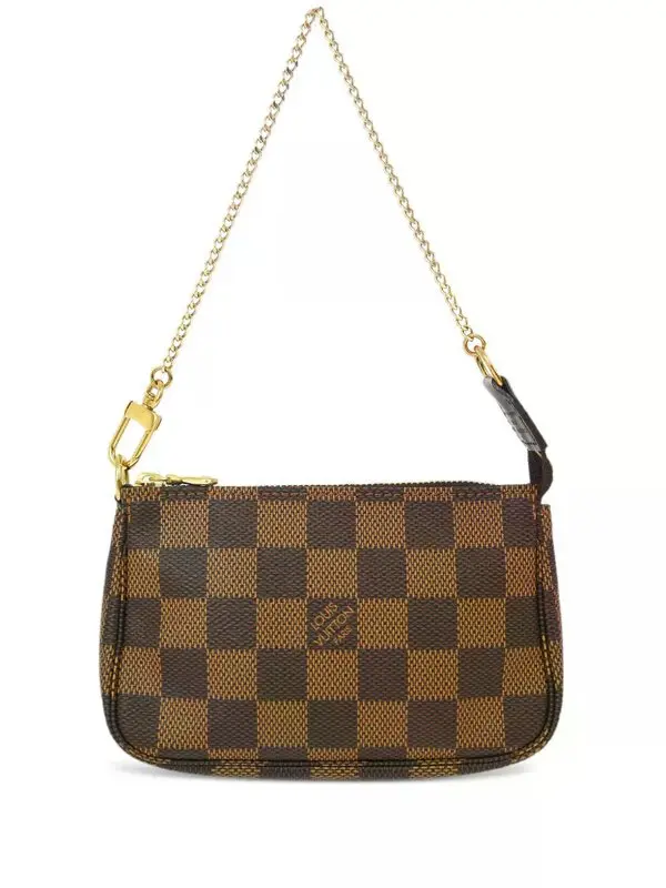 LOUIS VUITTON Mini Pochette Accessoires Clutch Bag - Brown