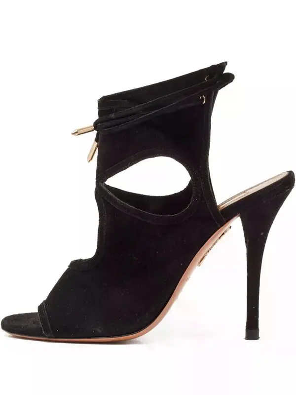 AQUAZZURA Suede Cut-out Stiletto Heels