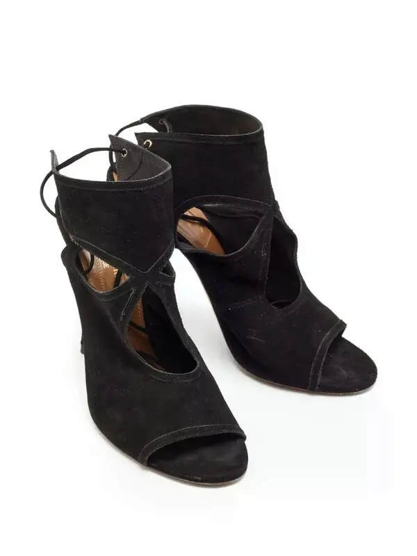 AQUAZZURA Suede Cut-out Stiletto Heels